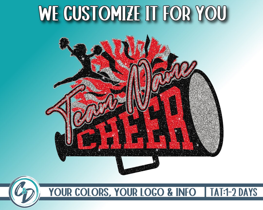Custom Cheerleading Team Design, Cheer Custom Mascot PNG, Shirt Design ...