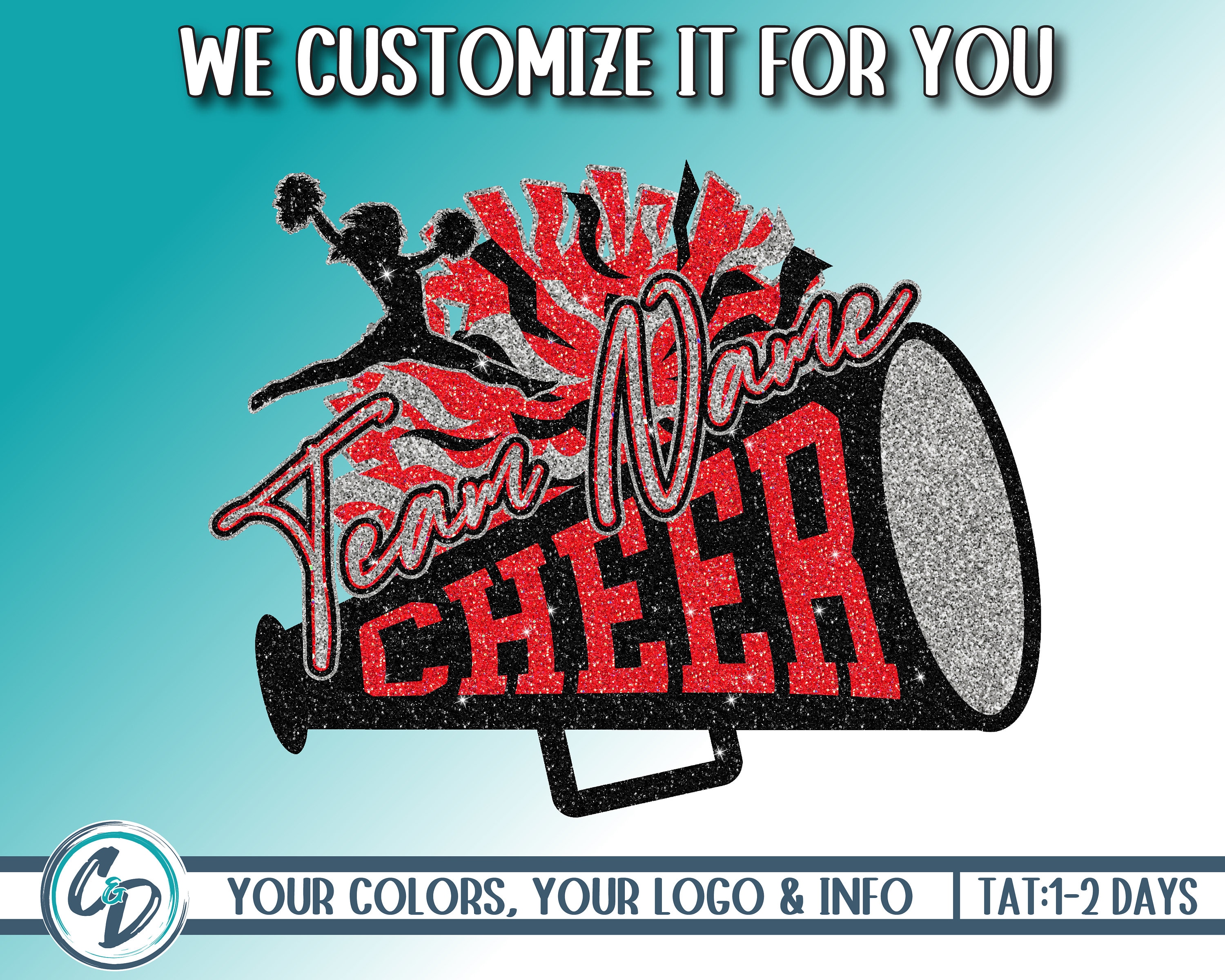 Custom Cheerleading Team Design, Cheer Custom Mascot PNG, Shirt Design ...