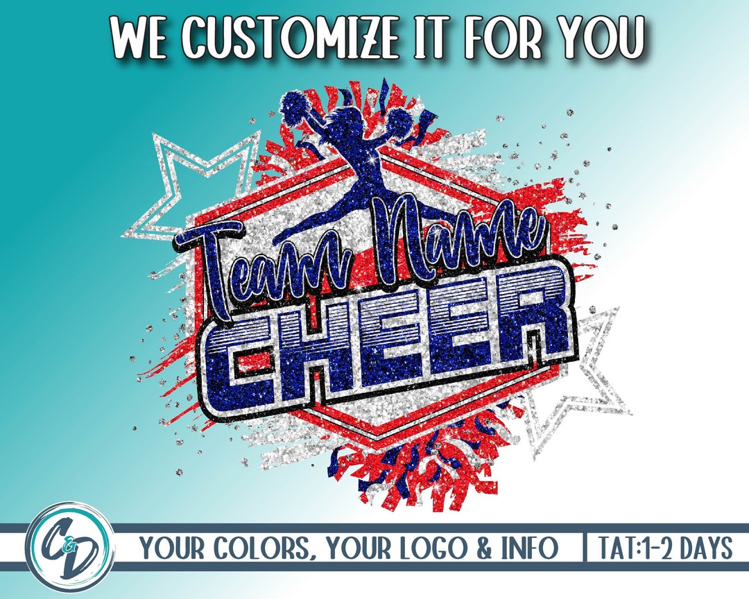 Customized Cheerleading Shirt Design, Cheer Design, Cheer Squad Mascot ...