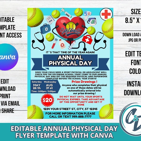 Annual Physical Exam Template - Etsy
