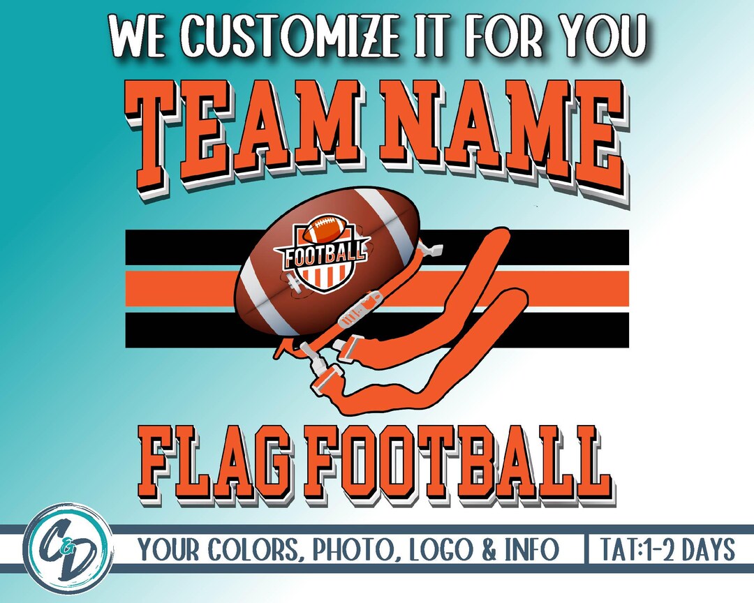 Custom Flag Football Mascot Design, Flag Football Custom Mascot PNG ...