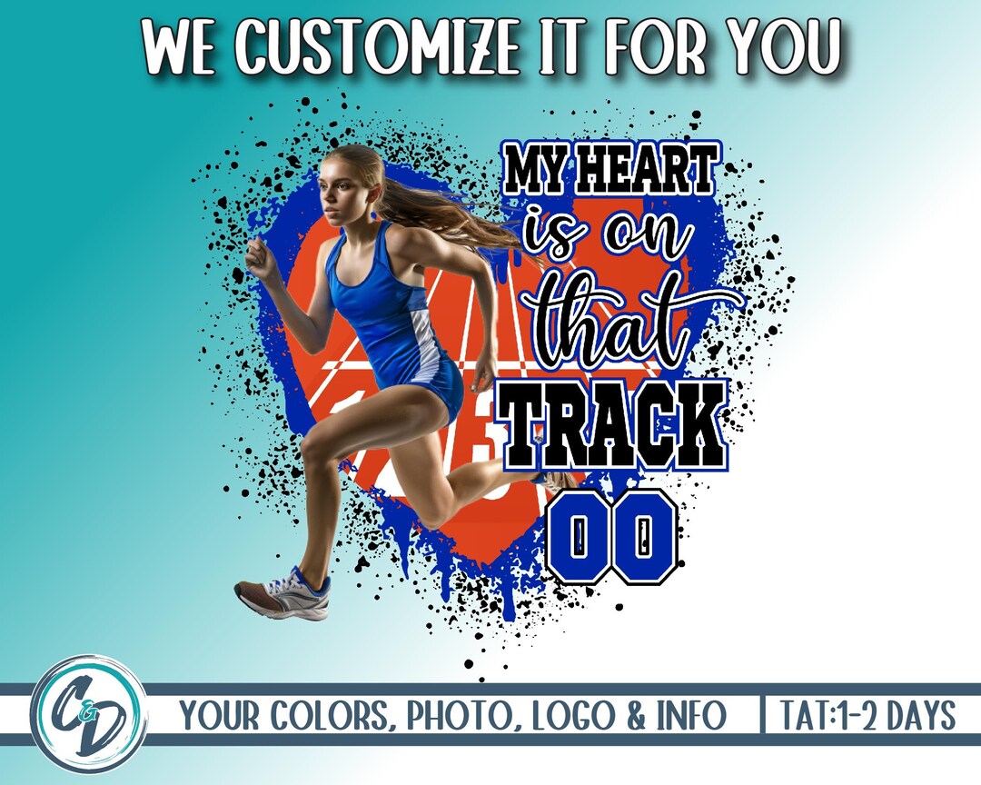 Custom Track and Field Design, Track Custom PNG, Shirt Design, Heart is ...