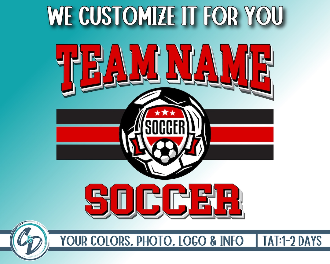 Custom Soccer Team Design, Soccer Custom Mascot PNG, Shirt Design ...