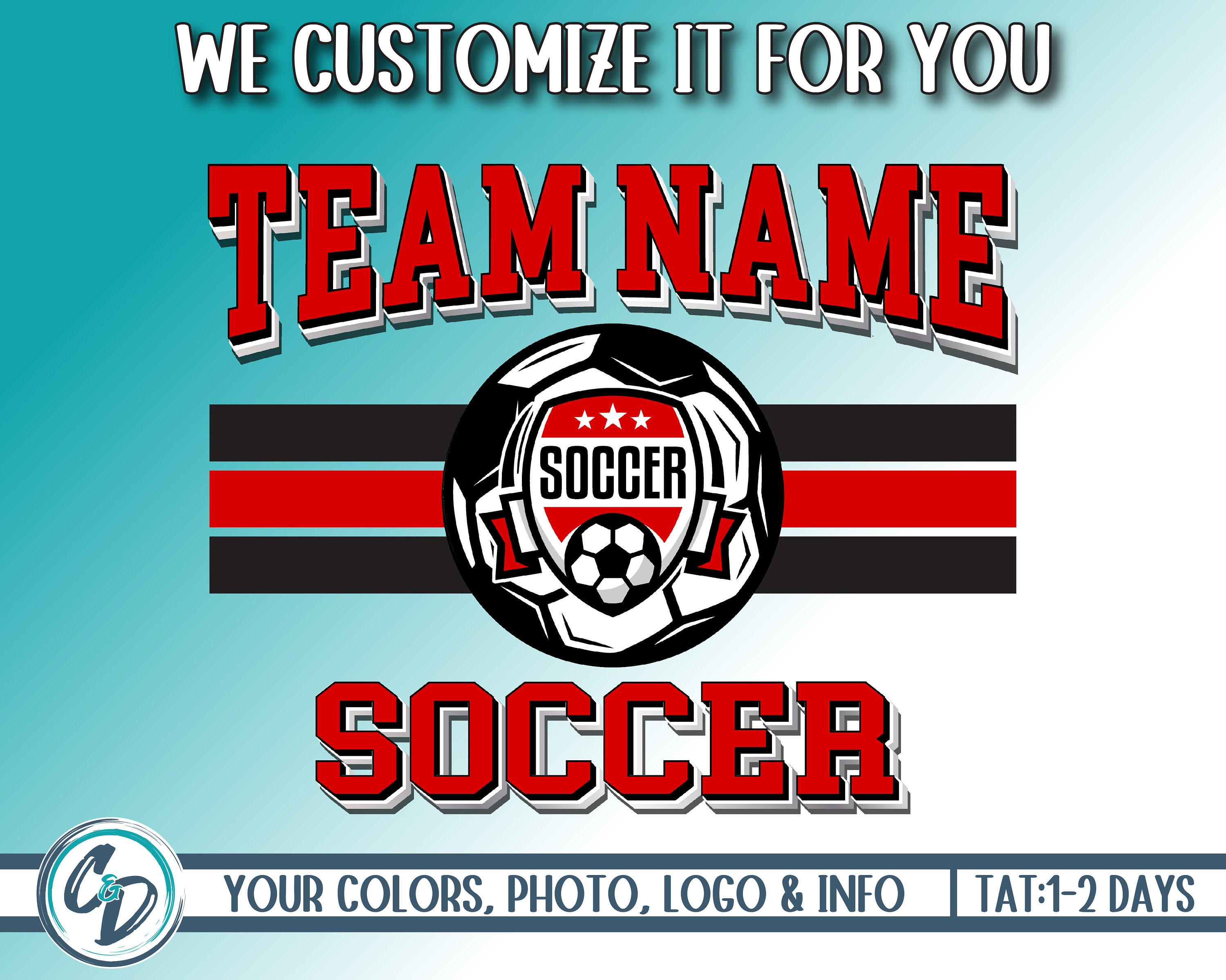 Custom Soccer Team Design, Soccer Custom Mascot PNG, Shirt Design ...
