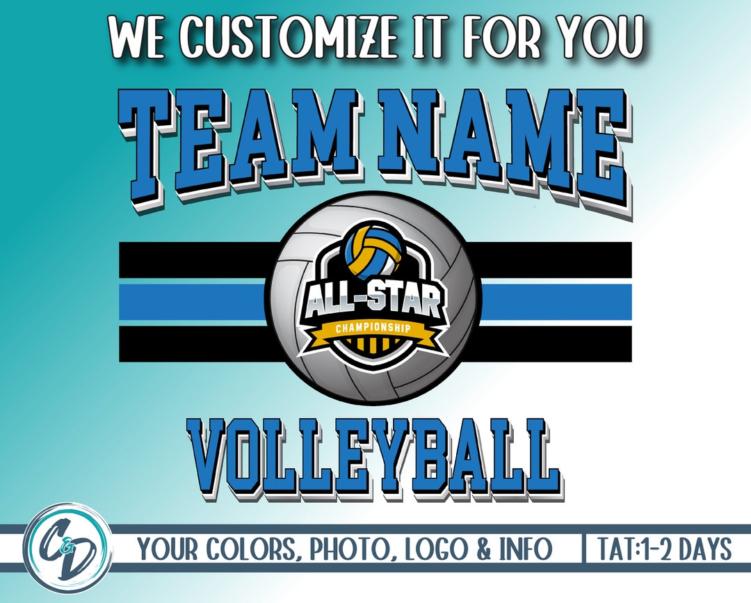 Custom Volleyball Team Design, Volley Custom Mascot Png, Sublimation ...