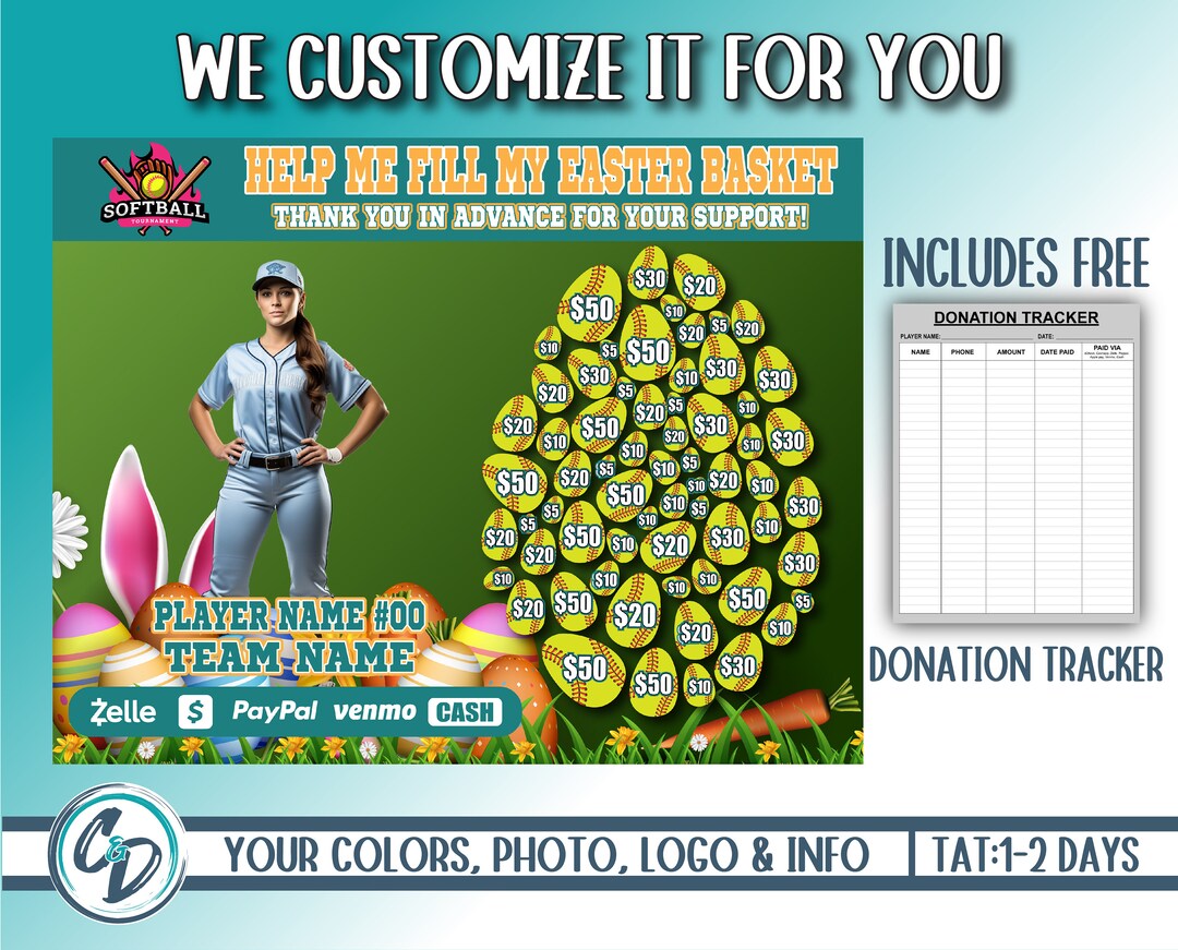 Custom Softball Easter Pick a Ball Fundraiser, Softball Easter Egg Hunt ...