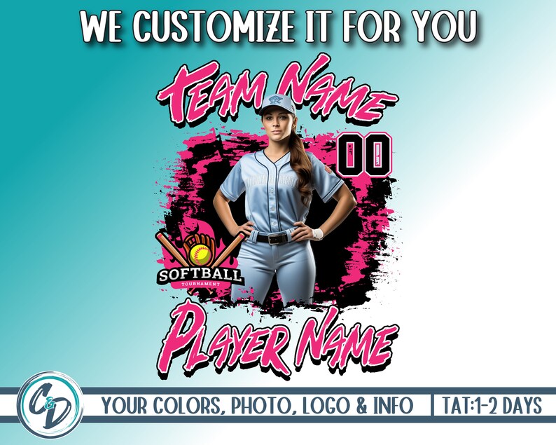 Custom Softball Design, Softball Custom PNG, Shirt Design, Paint ...