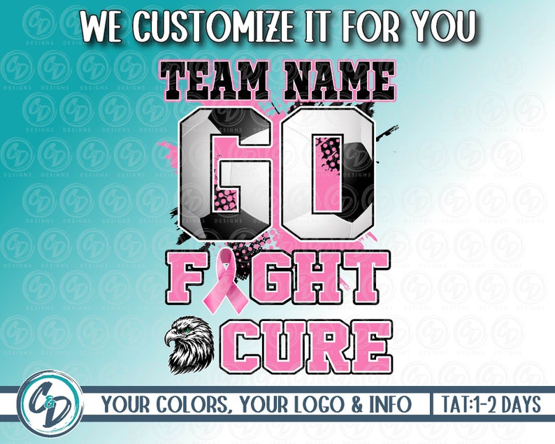 Personalized Soccer Cancer PNG, Soccer Breast Cancer Awareness PNG ...