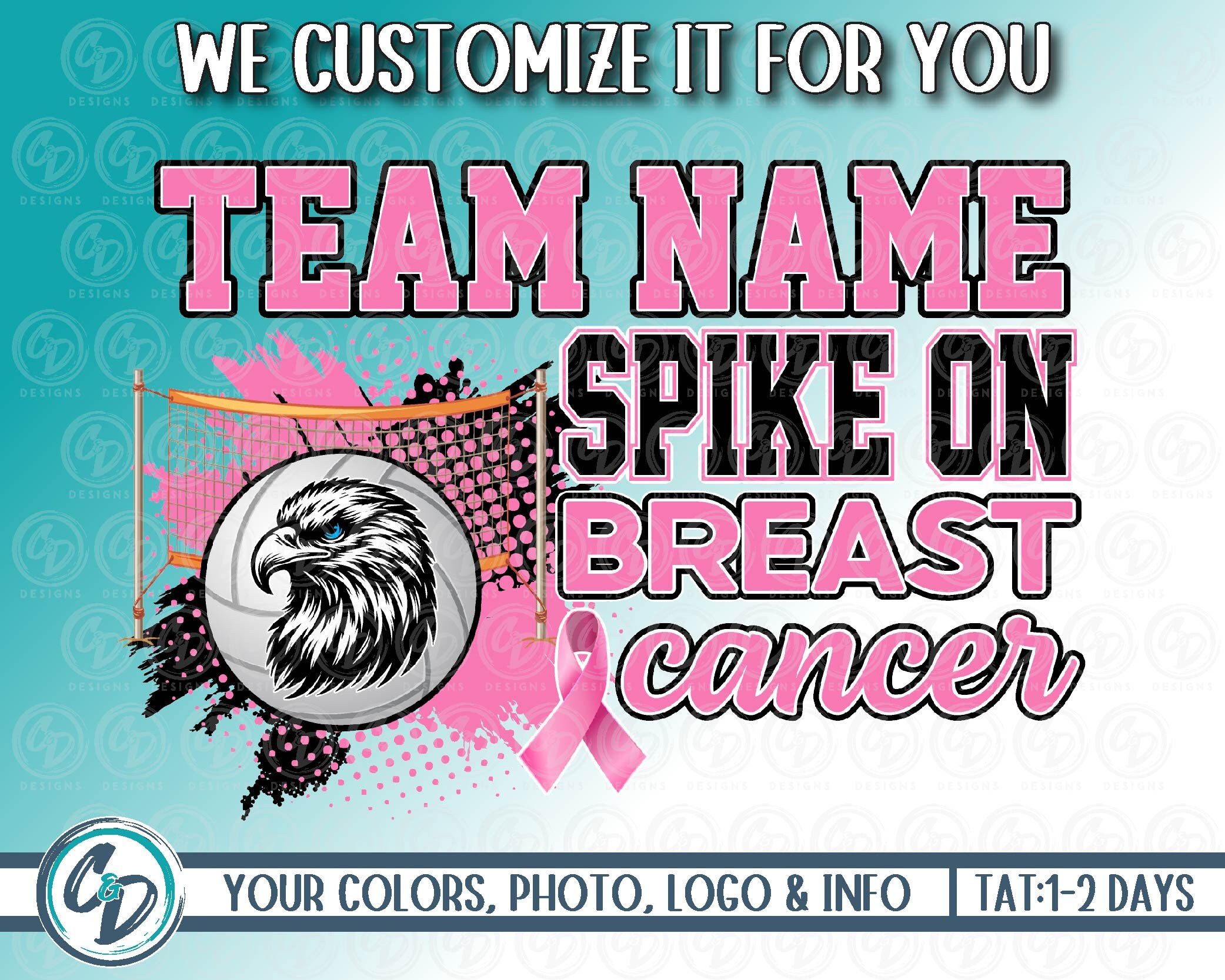 Dig Pink Logo Volleyball Dig Pink Etsy.de