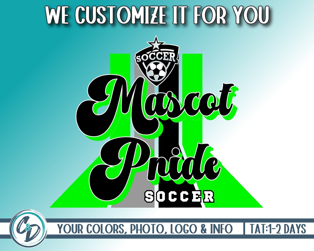 Retro Custom Soccer Team Design, Soccer Custom Mascot PNG, Shirt Design ...