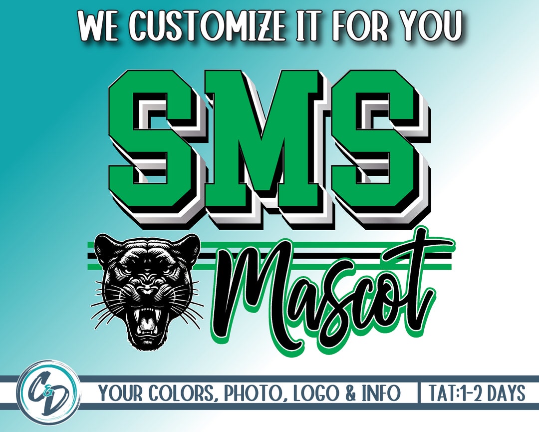 Custom Generic School Mascot Design, Personalized School Reunion PNG ...