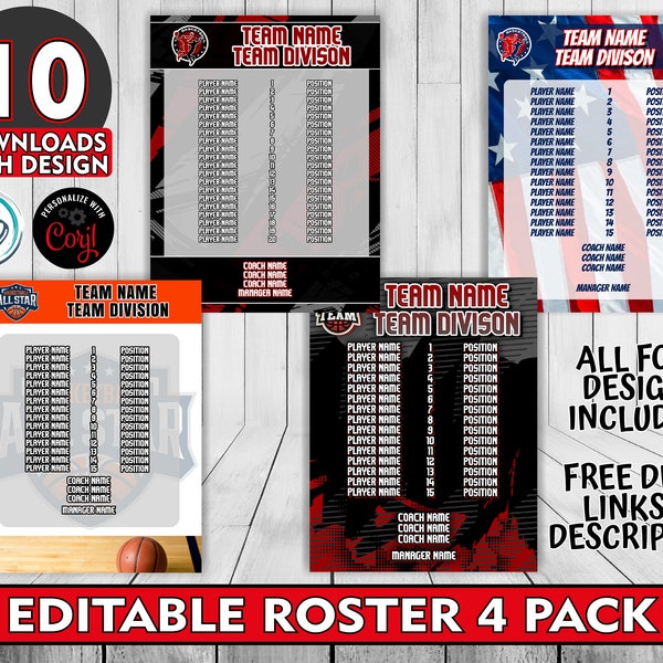 Basketball Templates - Etsy