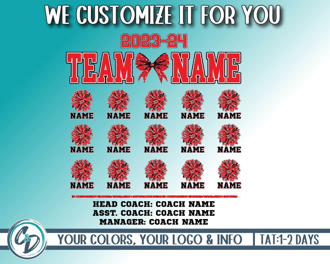 Cheerleader Shirt Back Custom PNG, Cheer Personalized PNG, Custom ...