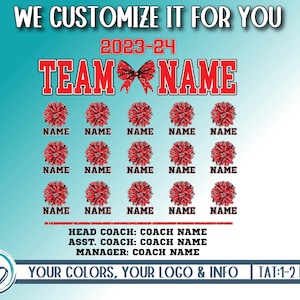 Cheerleader Shirt Back Custom PNG, Cheer Personalized PNG, Custom ...