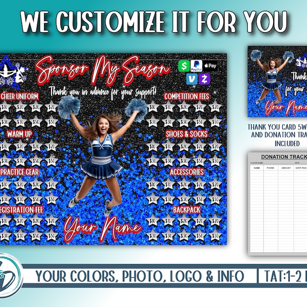 Sponsor My Uniform Cheer Template - Etsy