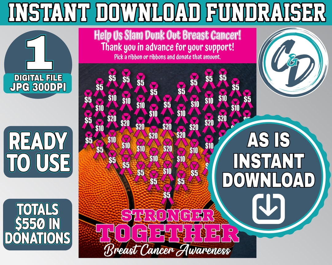 Basketball Breast Cancer Awareness Month Fundraiser, Basketball Pink ...