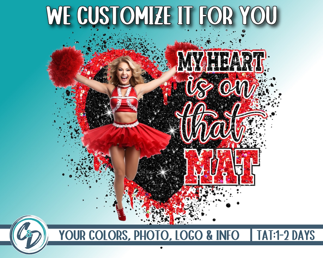 Custom Cheerleading Design, Cheerleader Custom Glitter PNG, Shirt ...