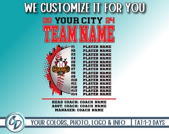 Baseball Shirt Back Custom PNG, Baseball Personalized PNG, Shirt Back ...