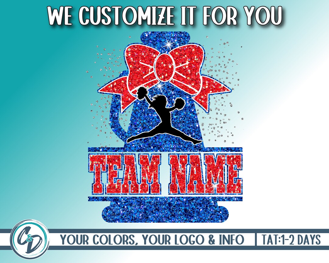 Custom Cheerleading Team Design, Cheer Custom Mascot PNG, Shirt Design ...