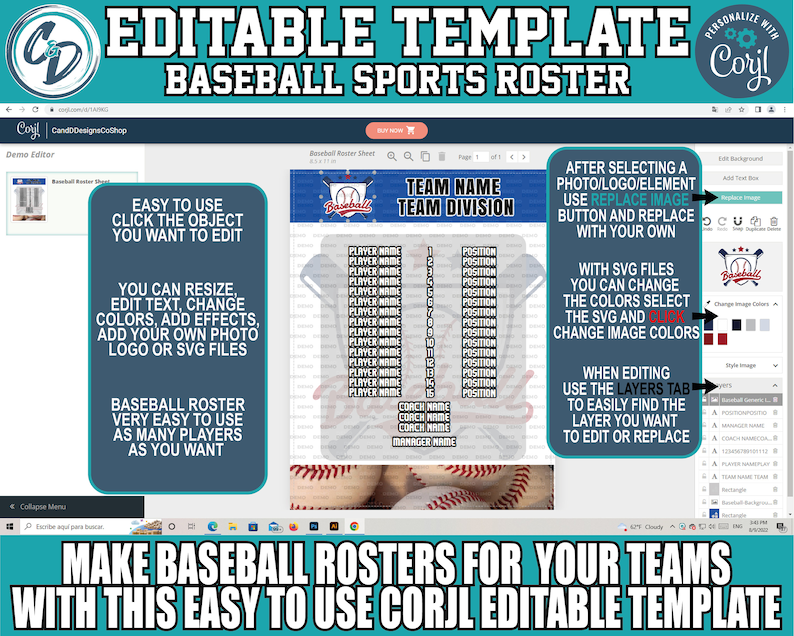 Customizable Wrestling Roster Template, Editable Sports Roster Design ...