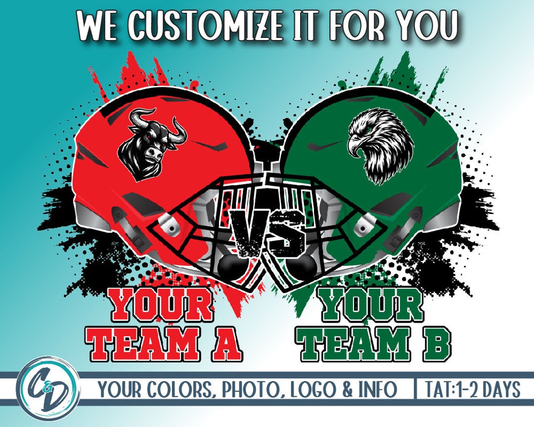 Personalized Football Vs Design, Custom Football Versus Design ...