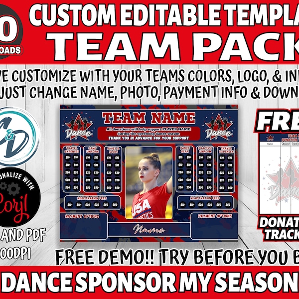 Sponsor My Dance Season Template - Etsy