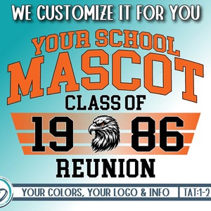 Custom School Reunion Design, Simple Athletic Design, Alumni Pride ...
