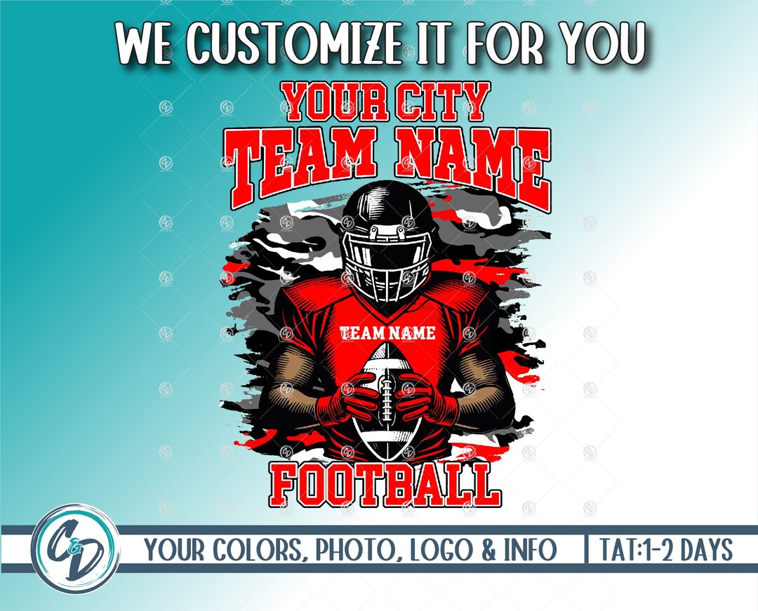 Custom Football Player Camouflage Design, Custom Football Grunge PNG ...
