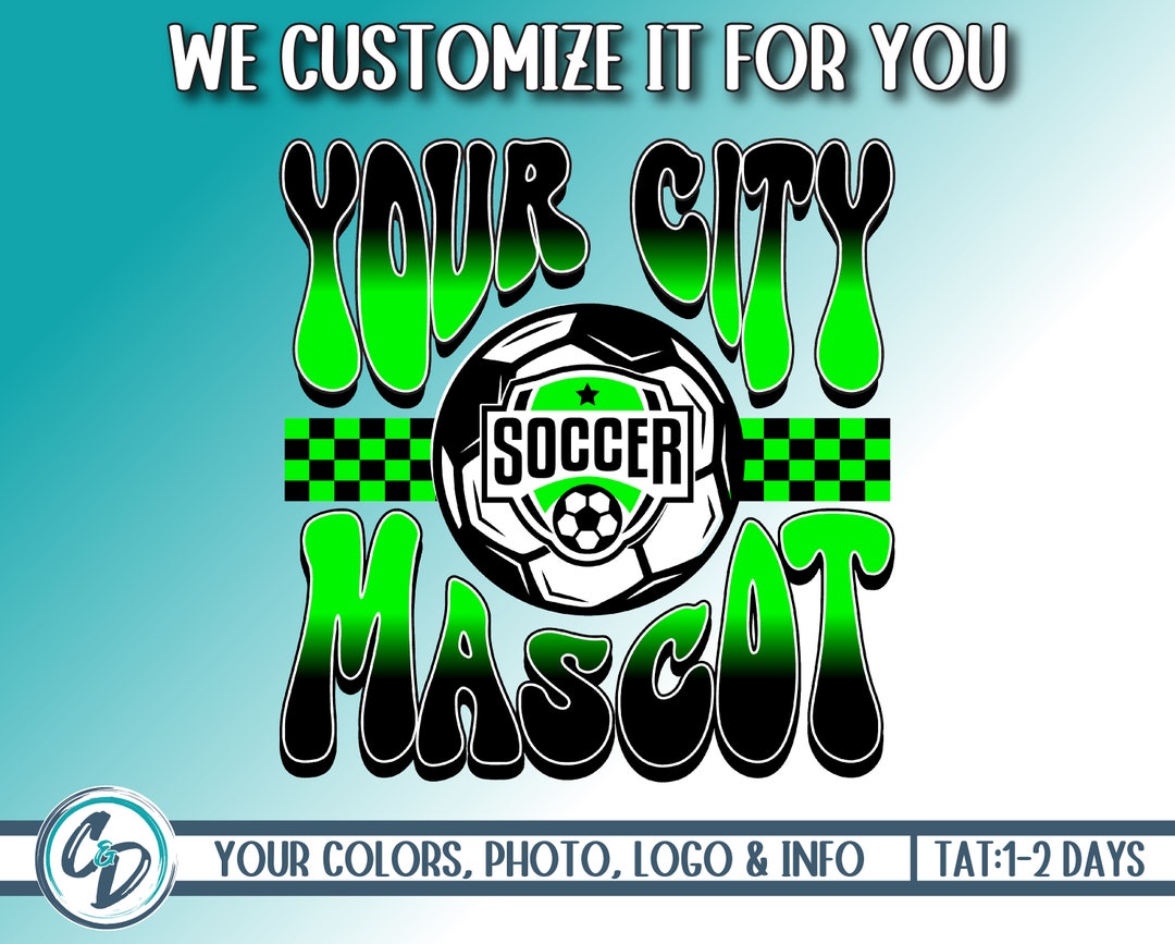 Retro Custom Soccer Team Design, Soccer Custom Mascot PNG, Shirt Design ...