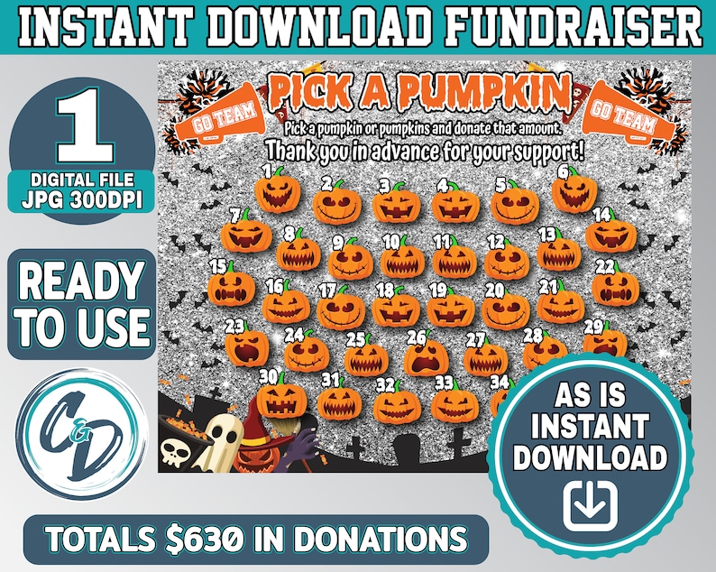 Cheerleading Halloween Pick a Pumpkin Fundraiser, Cheerleader Halloween ...