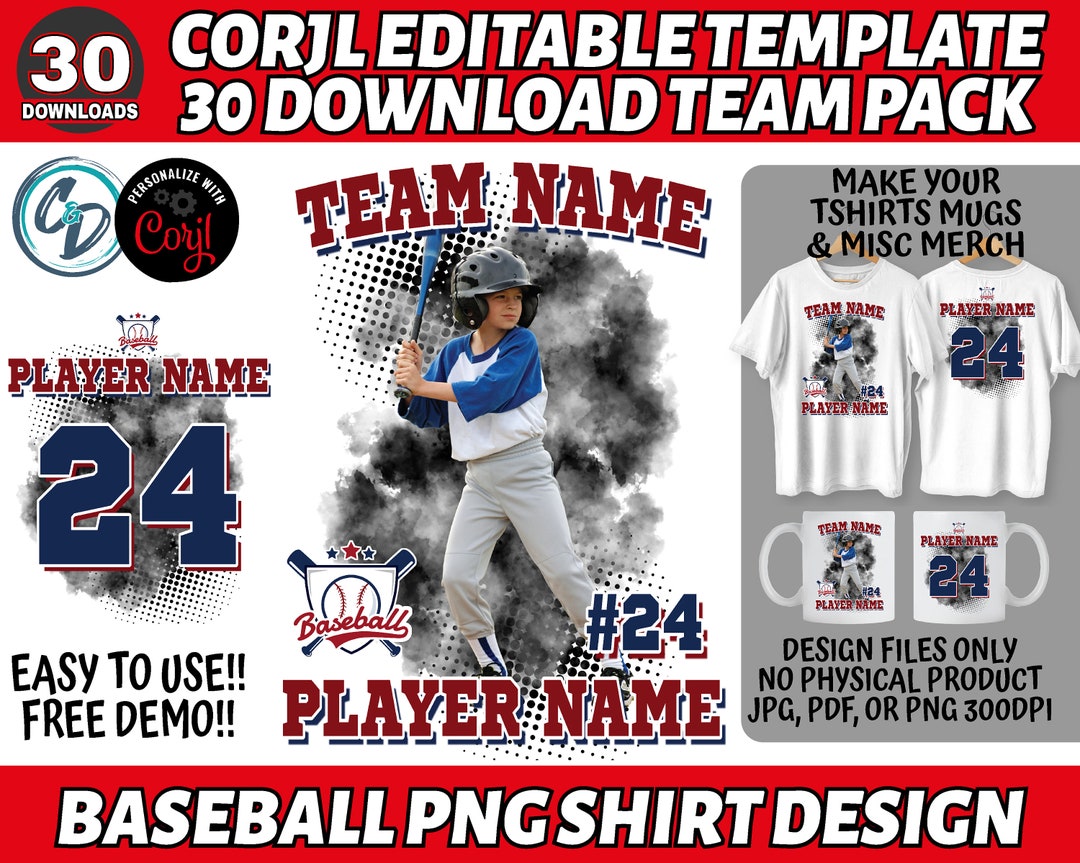 Corjl Editable Baseball Player Design, Editable Baseball Smoke PNG ...