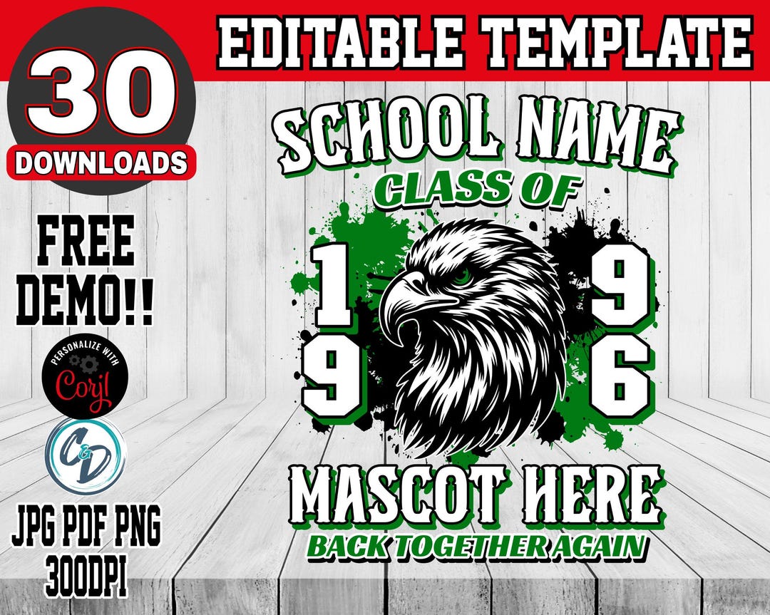 Editable Class Reunion Design Template | School Reunion Shirt Graphic ...