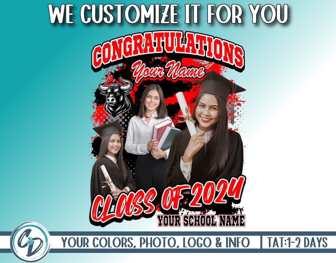 Custom Graduation Design, Graduation Shirt PNG, Personalized Graduation ...