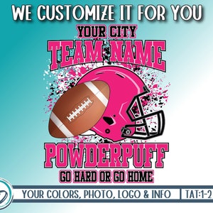 Girls Football Custom PNG, Custom Football Powderpuff Design ...
