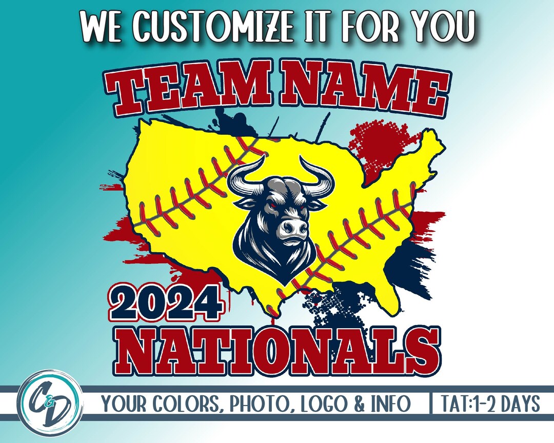 Custom Softball Nationals Design, Personalized Softball Nationals PNG ...