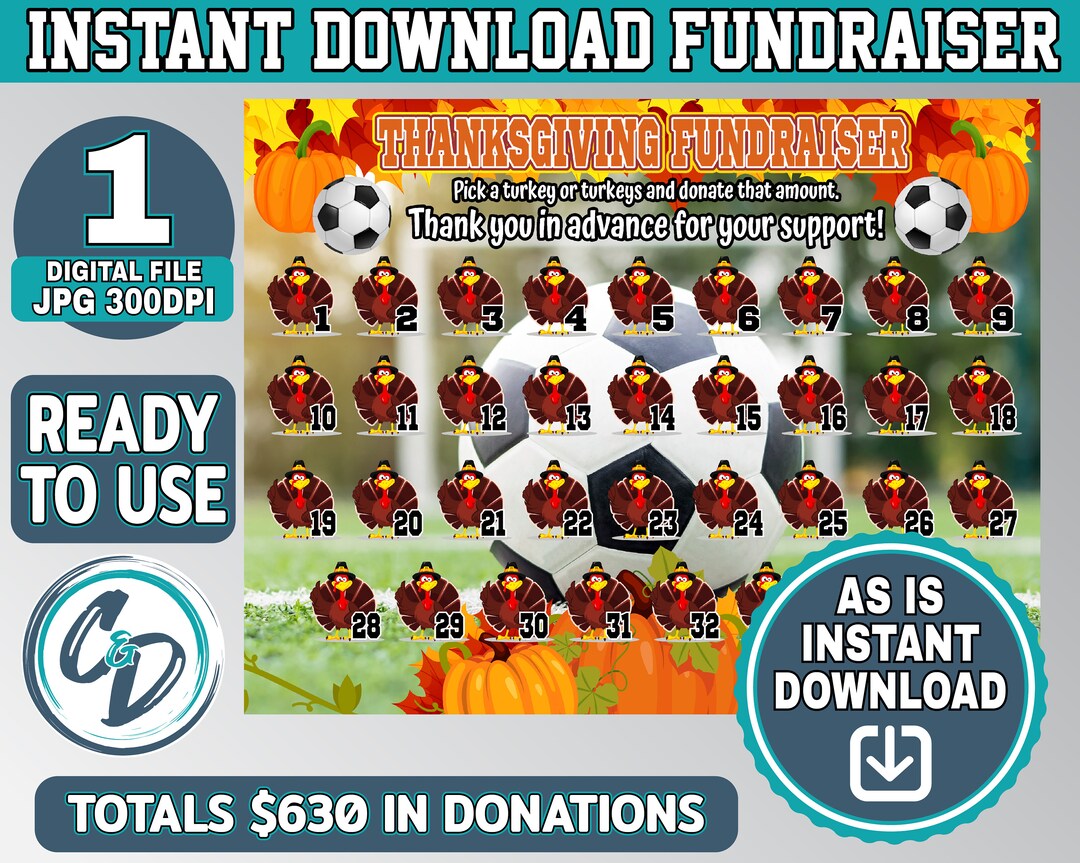 Soccer Thanksgiving Pick a Turkey Fundraiser, Soccer Pick a Number ...