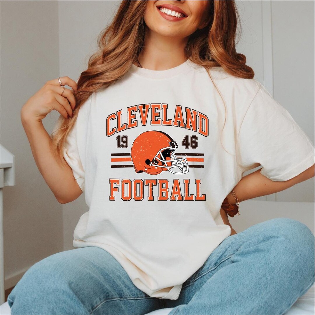 Vintage Style Cleveland Football Shirt, Cleveland Football Shirt, Retro ...