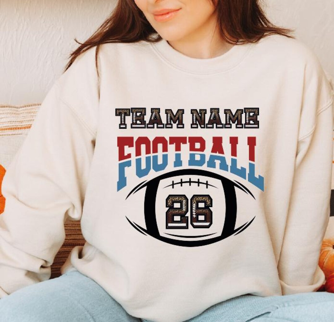 Custom Football Sweatshirt, Personalized Football Sweater, Football Fan ...