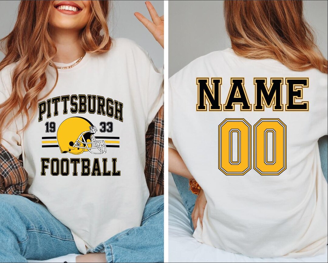 Pittsburgh Football Shirt, Custom Name and Number Pittsburgh Football ...