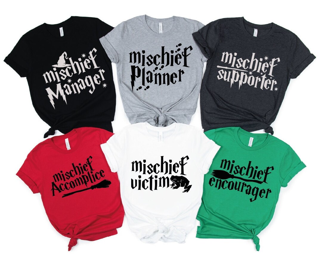 Universal Studios Family Shirts, Mischief Manager Shirt, Wizard House ...