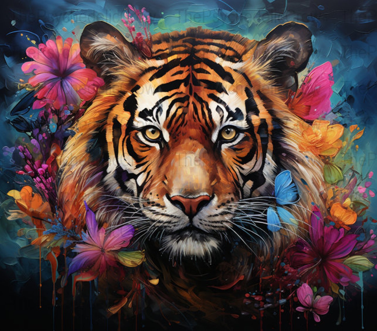 Boho Tiger Sublimation Tumbler Wrap 20oz Straight/skinny - Etsy