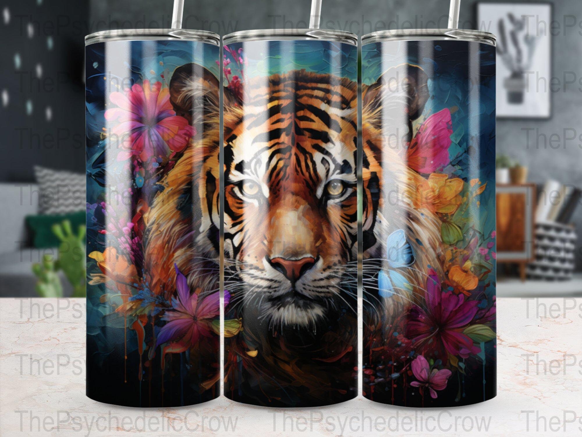 Boho Tiger Sublimation Tumbler Wrap 20oz Straight/skinny, Tapered ...
