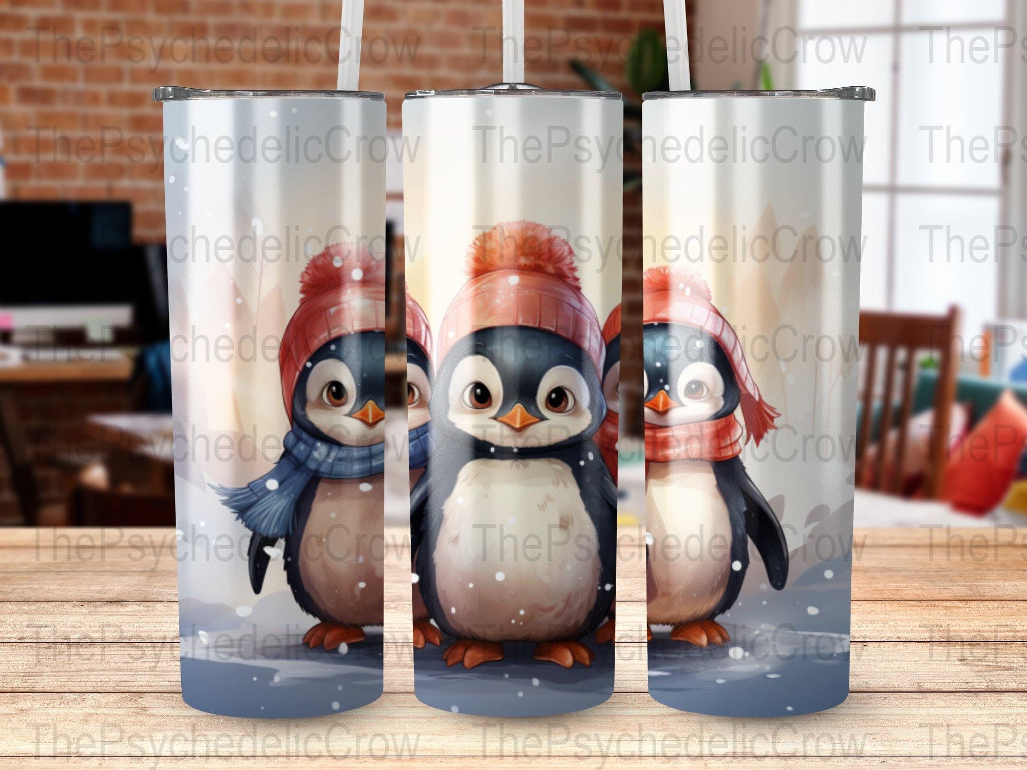 3 Cute Penguins Sublimation Tumbler Wrap 20oz Straight/skinny, Tapered DIGITAL FILE ONLY - Etsy