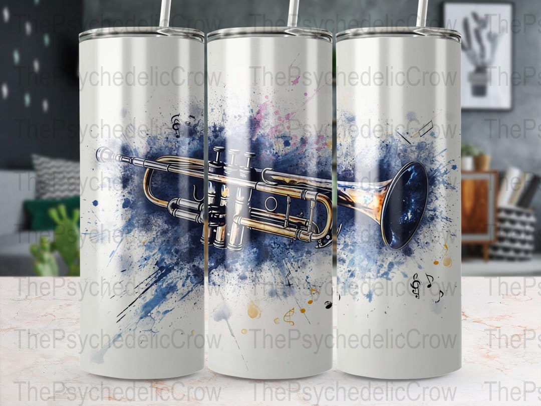 Dark Splash Trumpet Sublimation Tumbler Wrap 20oz Straight/skinny ...