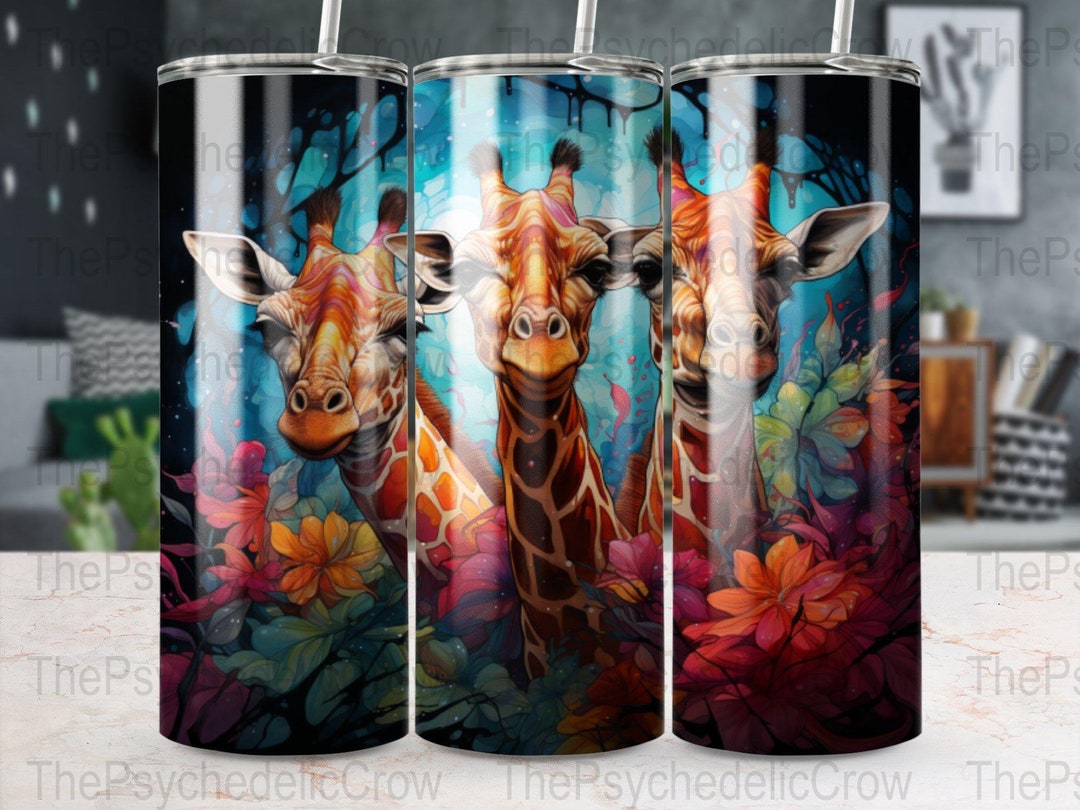 3 Boho Giraffes Bright Sublimation Tumbler Wrap 20oz - Etsy