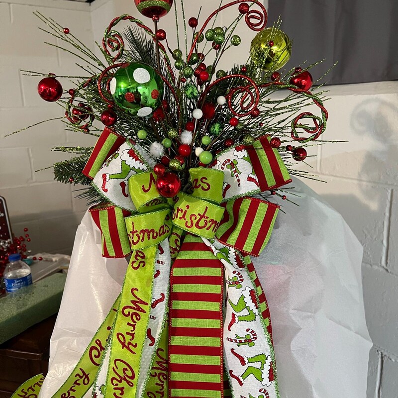 Grinch Tree Toppers - Etsy