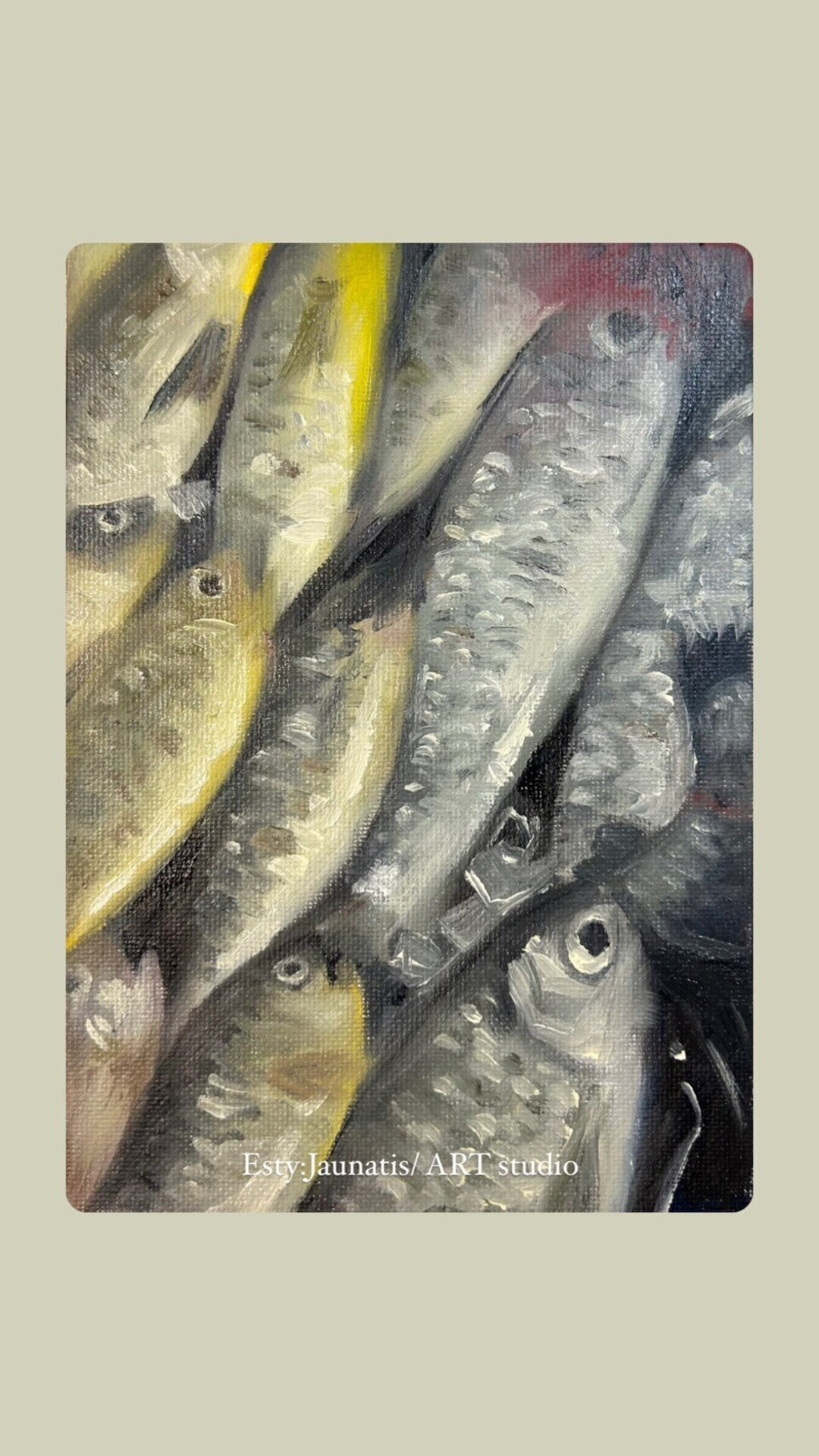 Small Original Oil Painting- "fish Market"- Unframed 7x5 Oil Painting ...