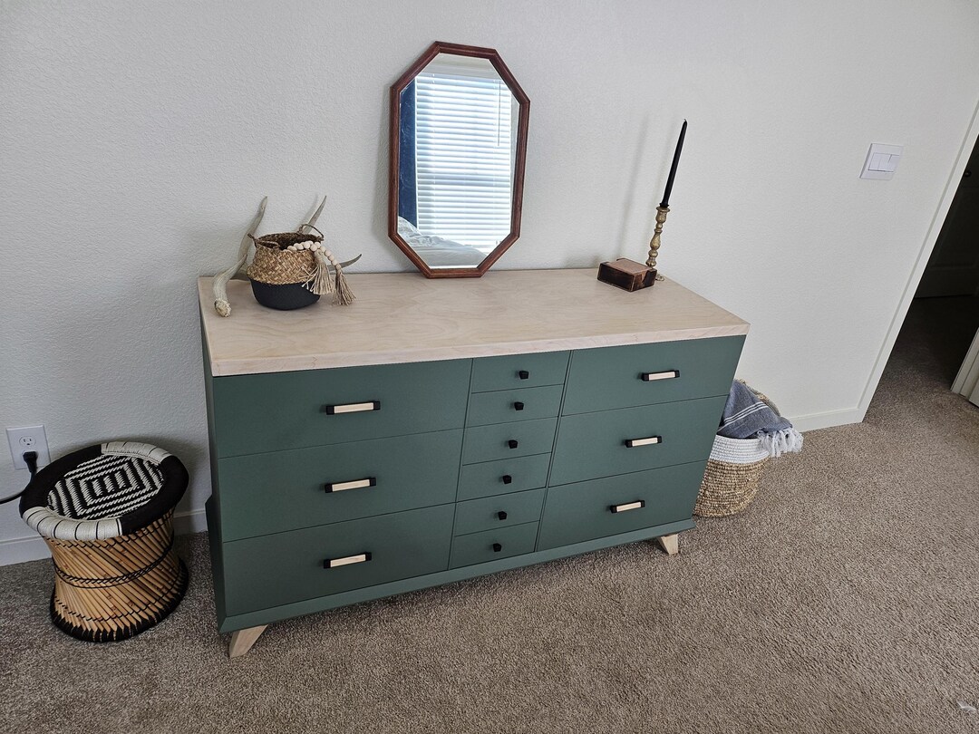 SOLD MCM Green Dressers Mid Century Modern Dresser Sage Green MCM ...