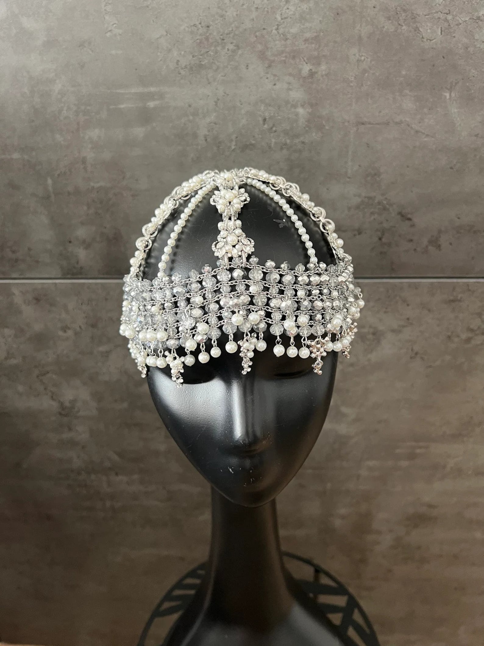 Bridal Headpiece _ Silver Headpiece _ Silver Headpiece _ Pearl ...
