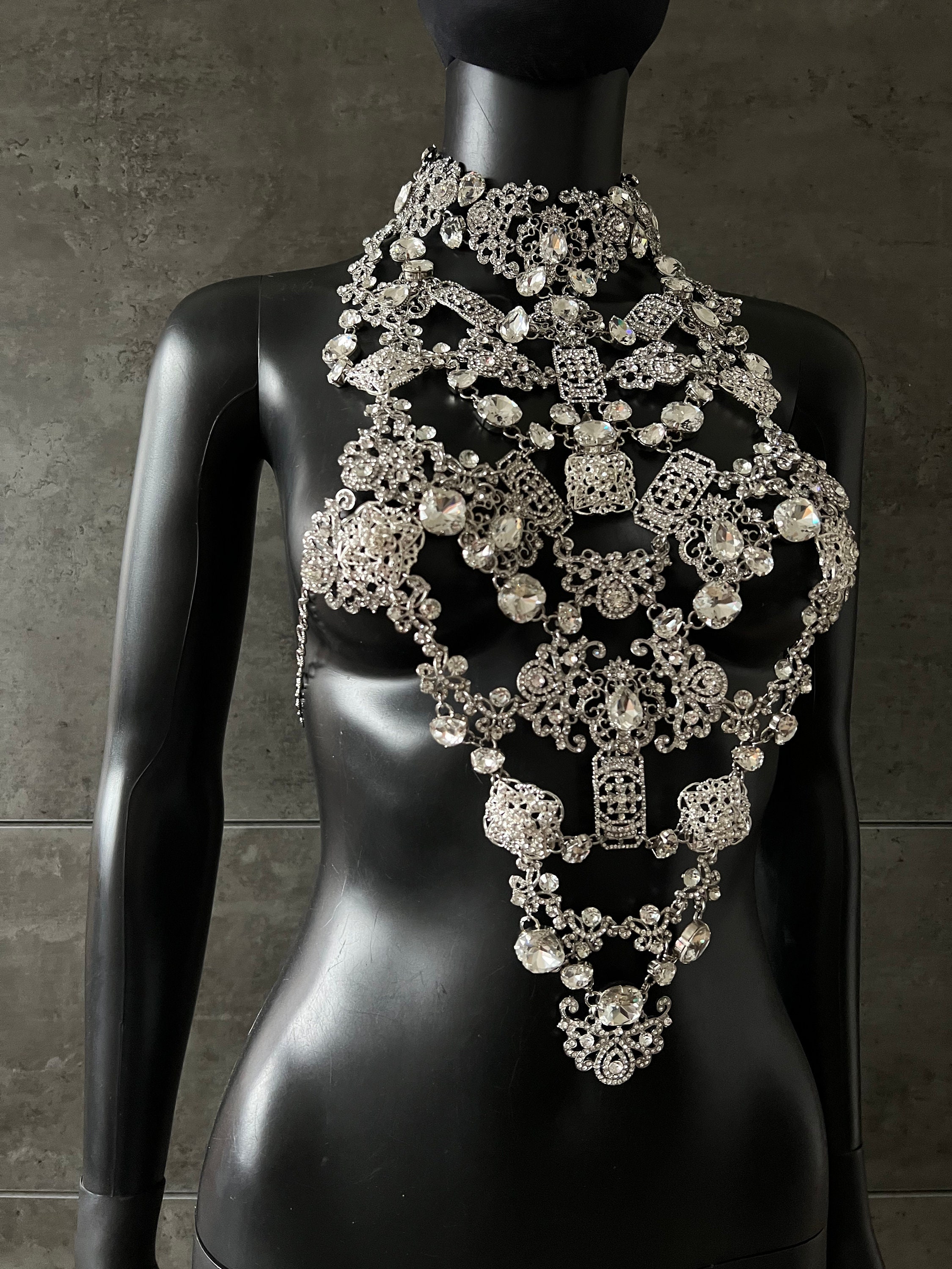 Crystal Necklace for Weddings _bridal Statement Necklace _crystal ...